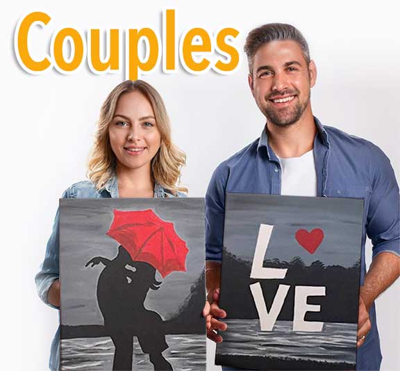 Couples Painting Kits for Date Night | Easy At-Home Paint Kits for 2 ...