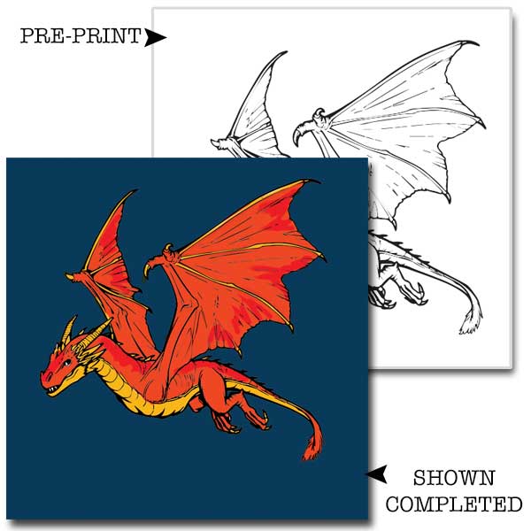 Shop for Dragon Acrylic Canvas Painting Set Online | At-home Paint Kit ...